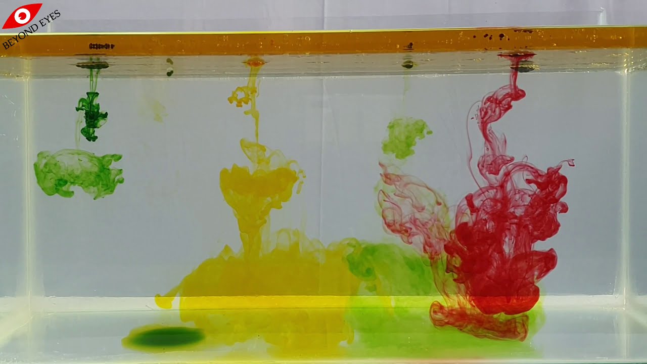 Mesmerizing Color Drop Rainbow in Water & Oil Mixture Experiment in ...