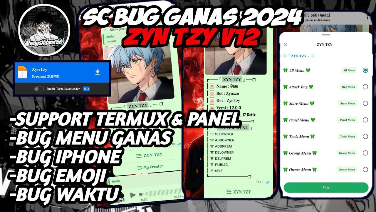 SC ZYNTYZ V12 BUG GANAS TERBARU 202 || SUPPORT TERMUX & PANEL😎 - YouTube