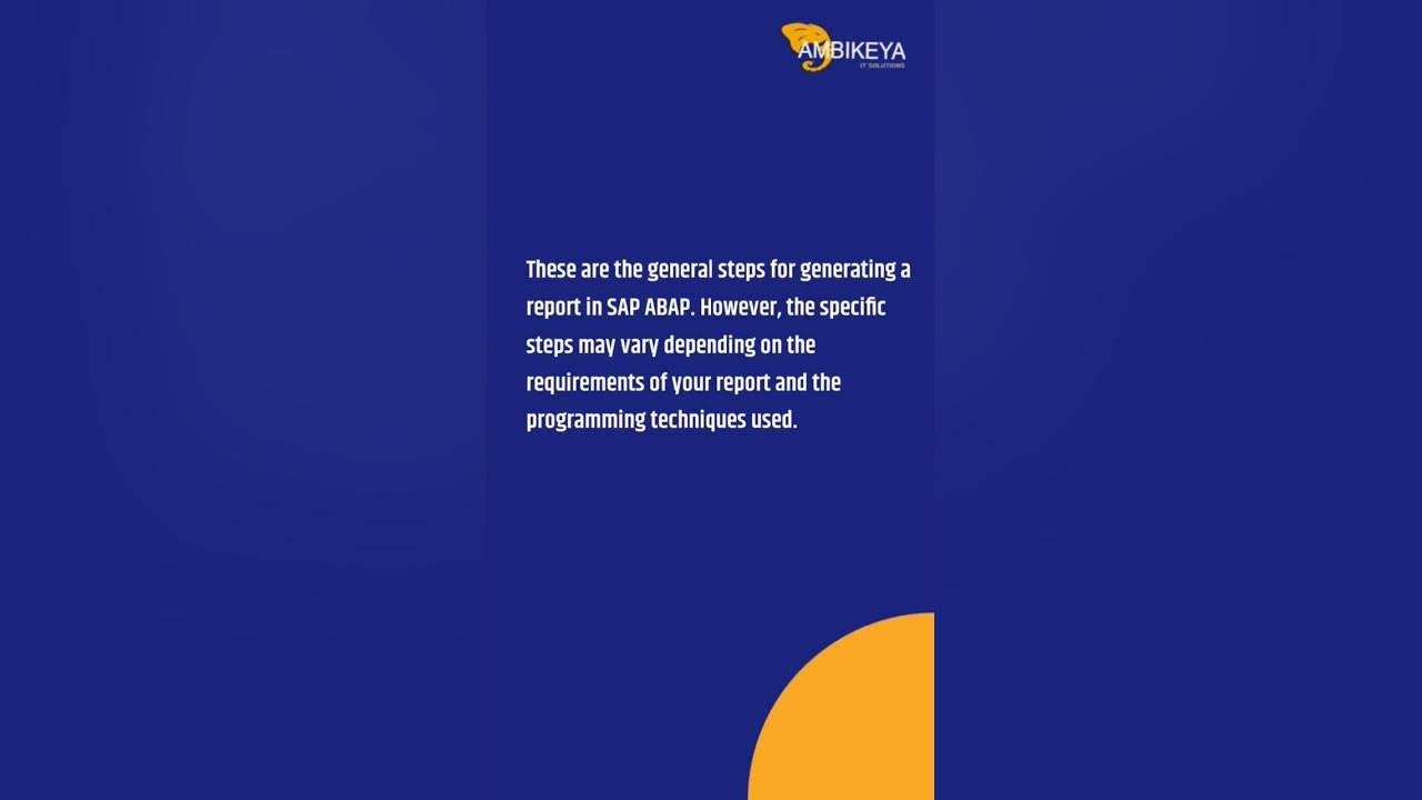 How To Generate Report In SAP ABAP YouTube how-to-generate-report-in-sap-abap-youtube
