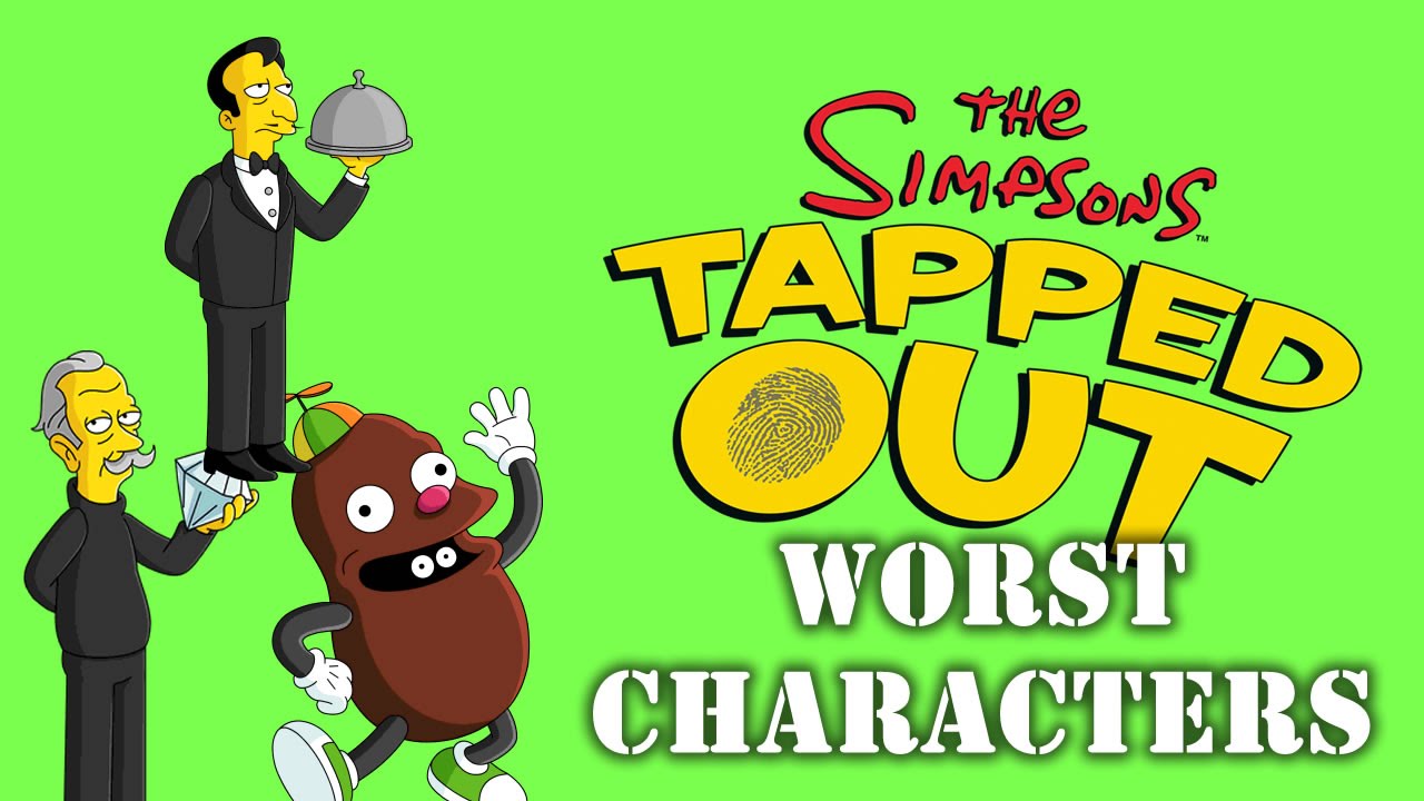 Top Ten Worst Level Characters In The Simpsons Tapped Out - YouTube