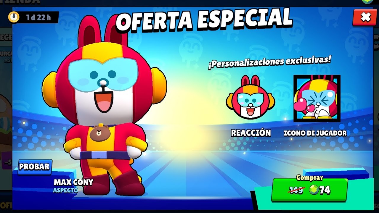 BRAWL STARS: COMPRO LA SKIN DE MAX - CONY - YouTube