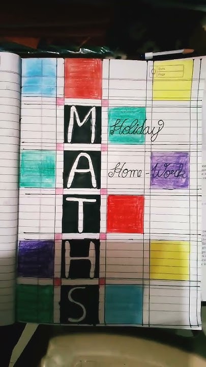 maths file front page design - YouTube