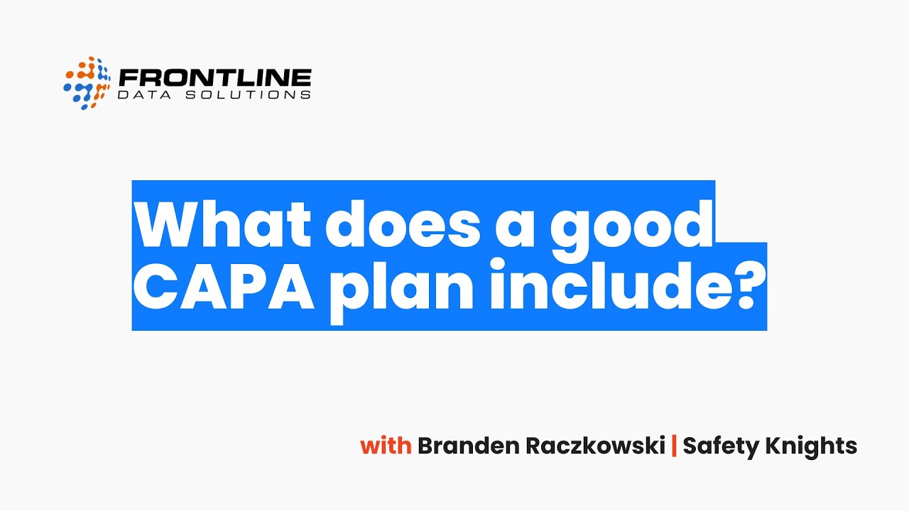 What does a good CAPA plan include? - YouTube