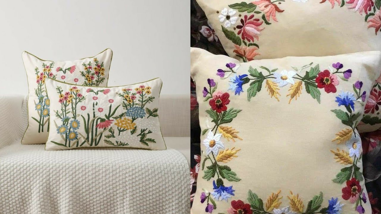 Very Stylish And Fabulous Hand Embroidered Pillow Cover Designs ...