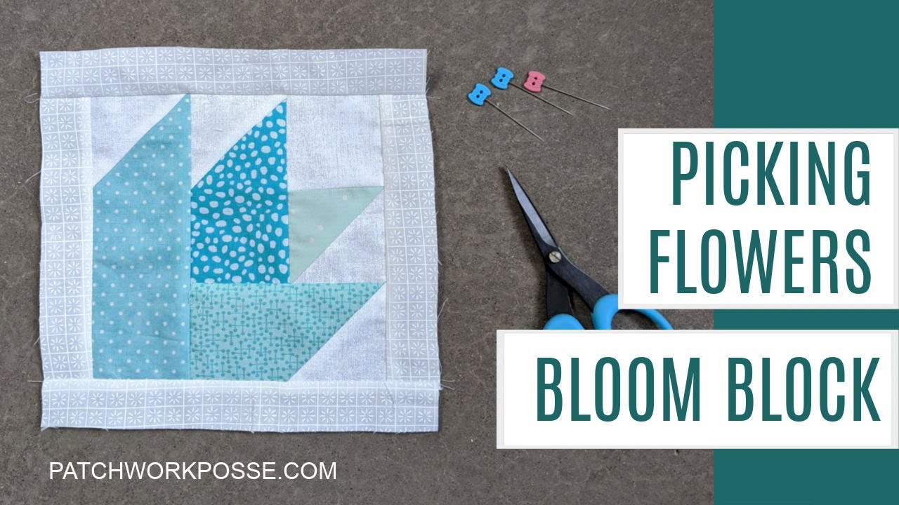 Bloom Quilt Block Tutorial - YouTube