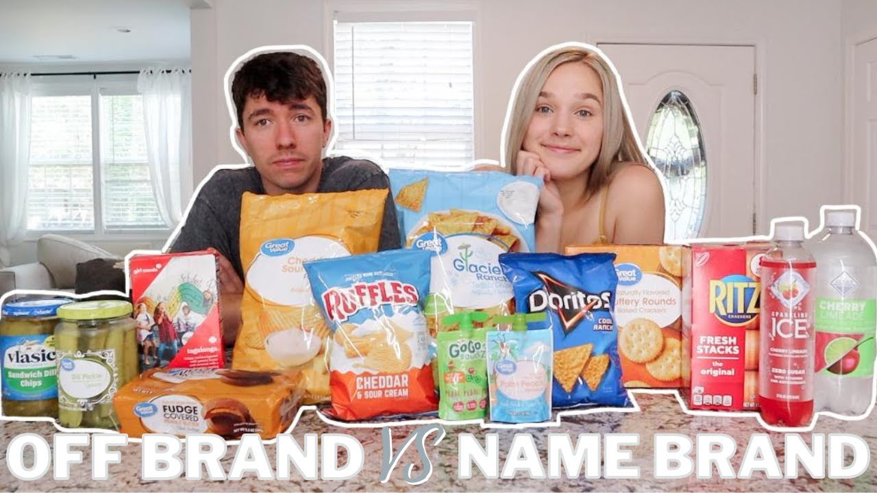 NAME BRAND VS OFF BRAND FOOD CHALLENGE! | Kalee + Brecken - YouTube