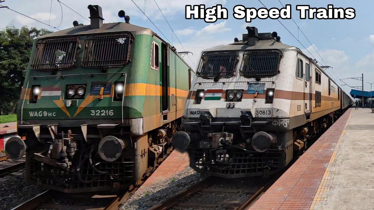 Back to Back High Speed Trains with Azad Hind+Gondwana Exp+Garib Rath ...