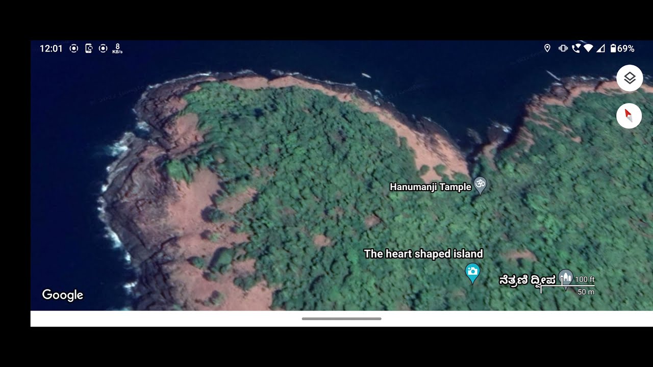 Netrani Island 2025 on Google maps | ನೇತ್ರಾಣಿ ದ್ವೀಪ | Heart shaped ...