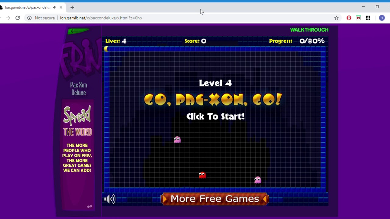 PACMAN 1-10 STAGES (FRIV) - YouTube