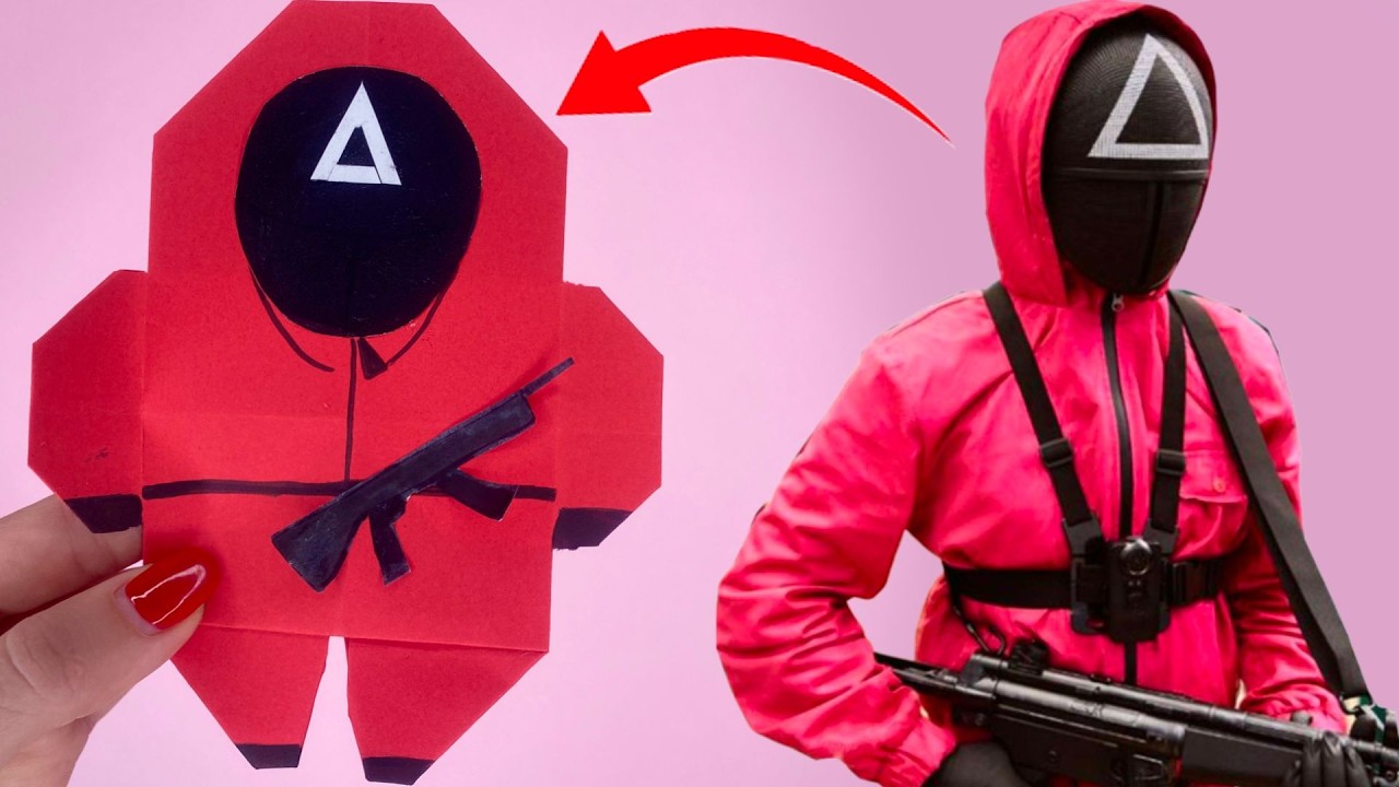 Squid Game Soldier Origami: Create the Iconic Character from Scratch ...