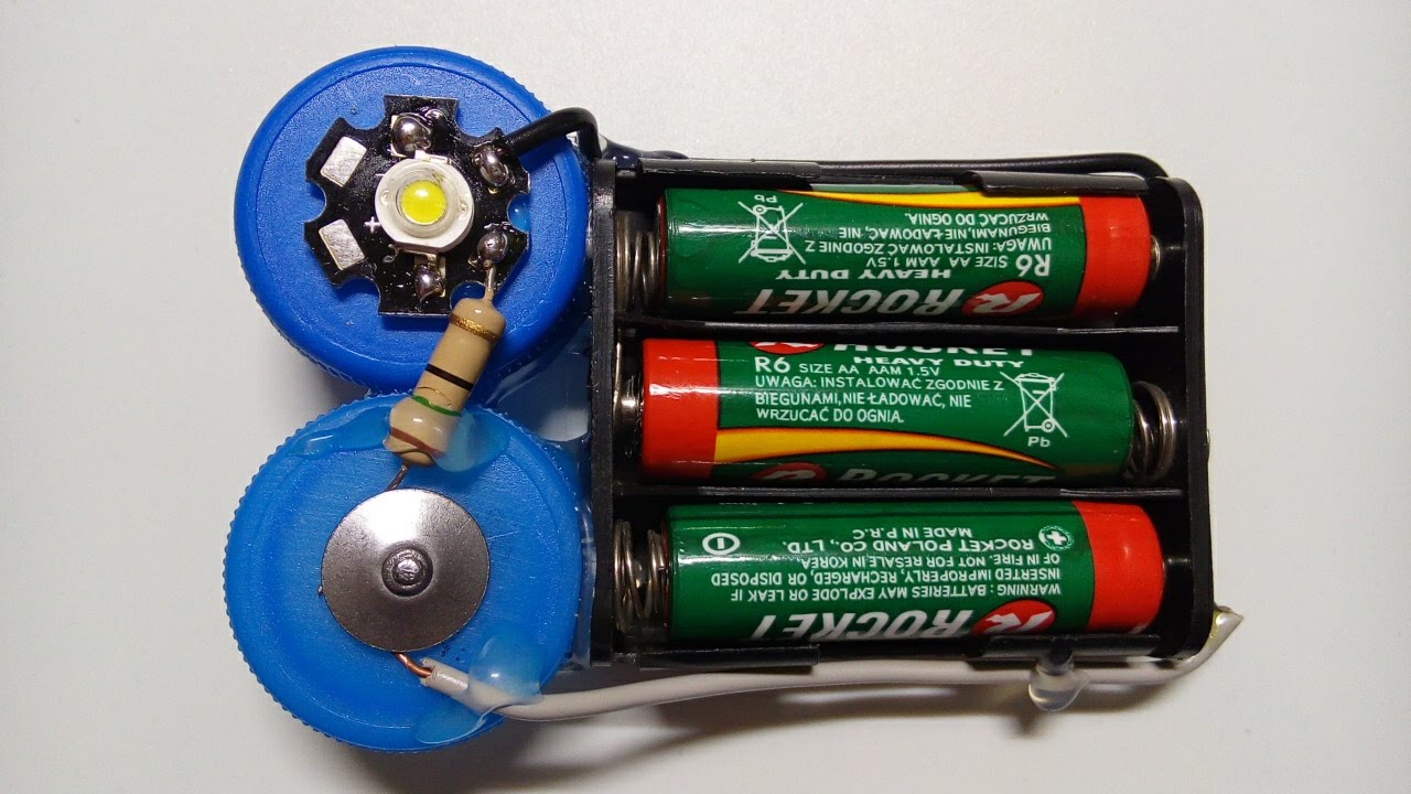 How to Make LED Torch/Light Using Plastic Lid #1 - YouTube