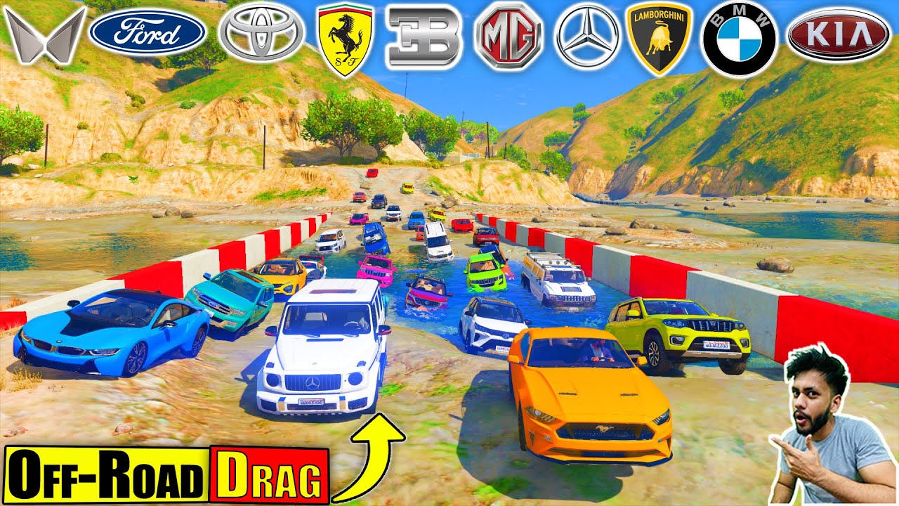 GTA 5 Indian Suv and Super Sports Car Off-Road Drag Race GTA 5 - YouTube