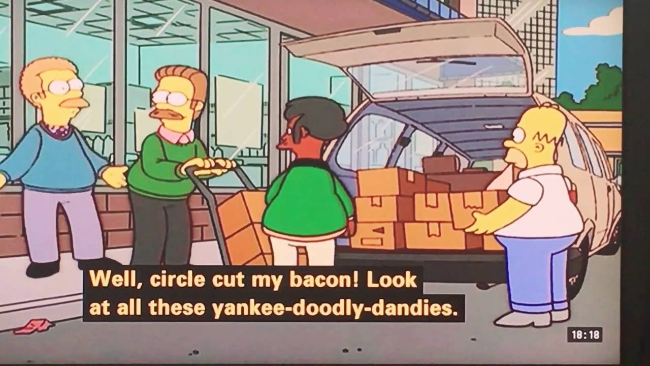 Flanders meets Canadian Flanders (Simpsons) - YouTube