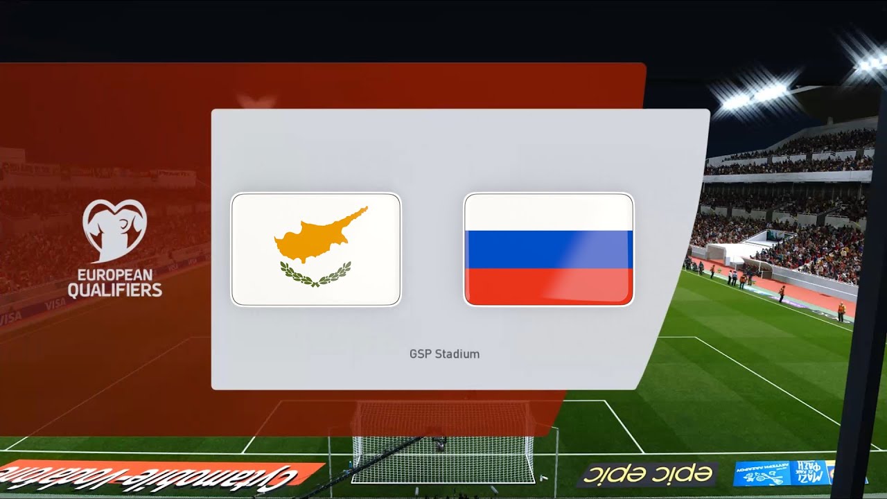 Cyprus vs Russia | GSP Stadium | 2022 FIFA World Cup Qualifiers | PES ...