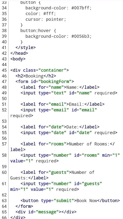 How to make a hotel booking portal using html,js and css|#htm |#css |#contact | Form ...