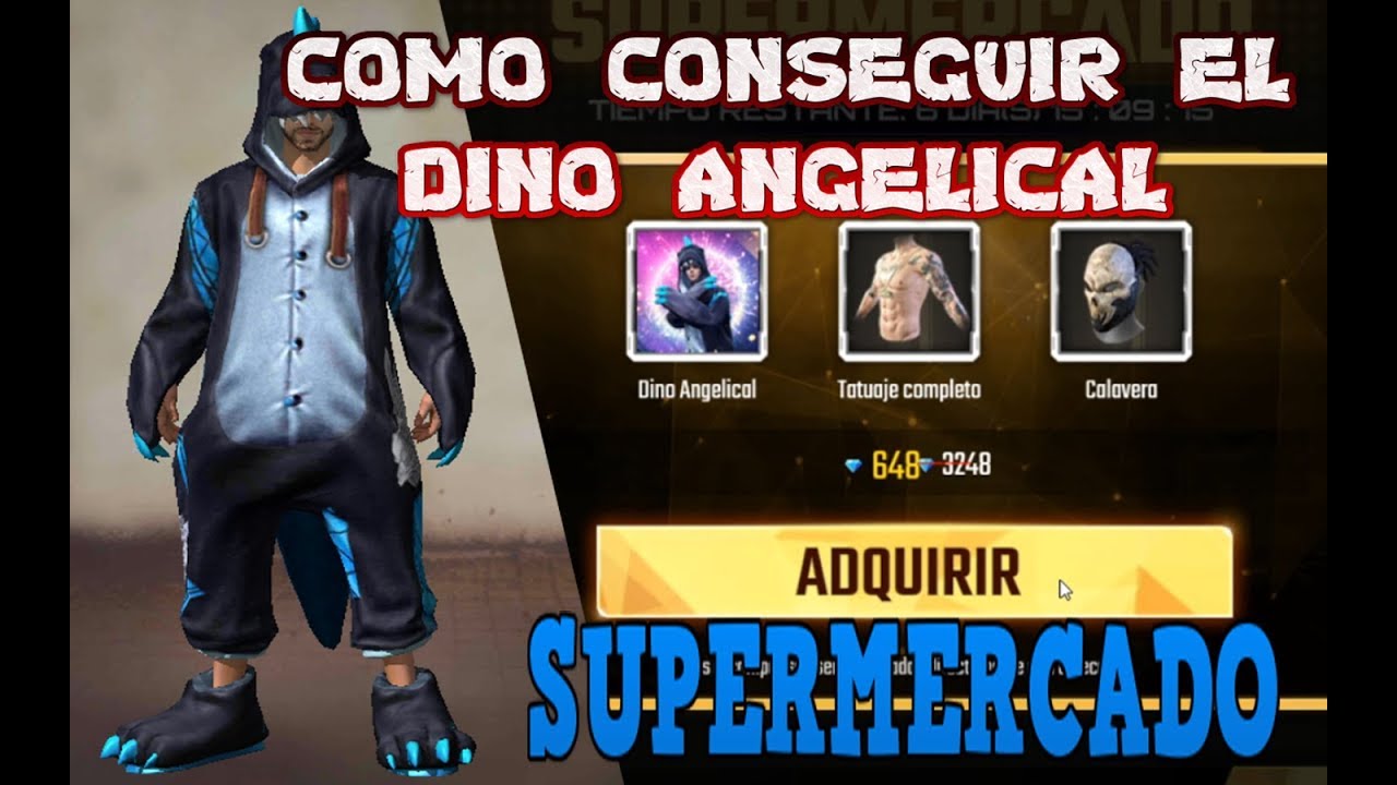 como tener el traje de dinosaurio en free fire 2020 Dino Angelical ...