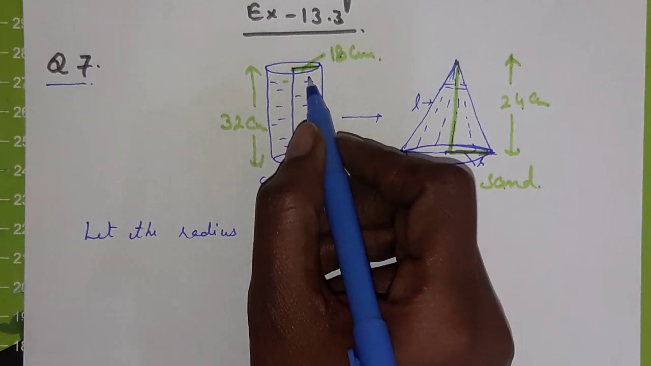 Ch 13 surface area and volume |Ques 7 ex 13.3 chapter Surface areas and ...
