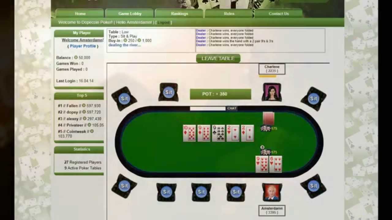 Dopecoin the Anonymous Bitcoin for Dope - Playing in the Dopecoin Poker ...