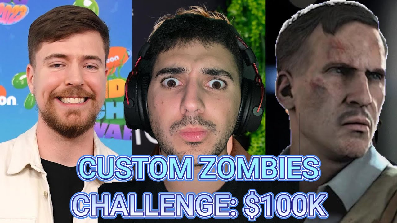 MR BEAST $100k CUSTOM ZOMBIES MAP CHALLENGE!!! - YouTube