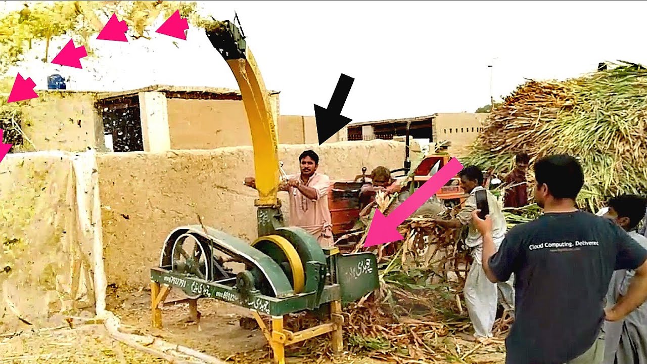 Tractor operating corn silage machine | New Holland Ghazi tractor ...