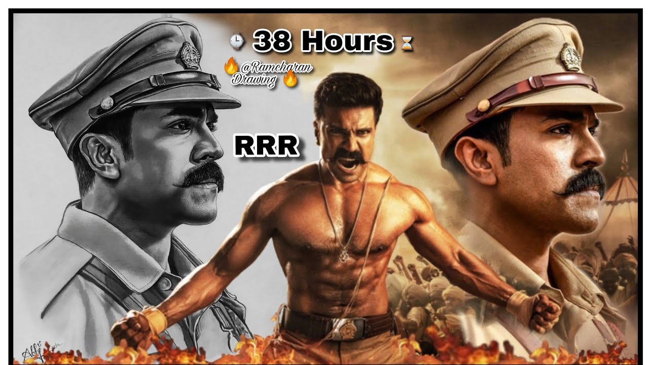 🔥 How to Draw ram charan | RRR movie ram charan drawing | Drawing ram ...