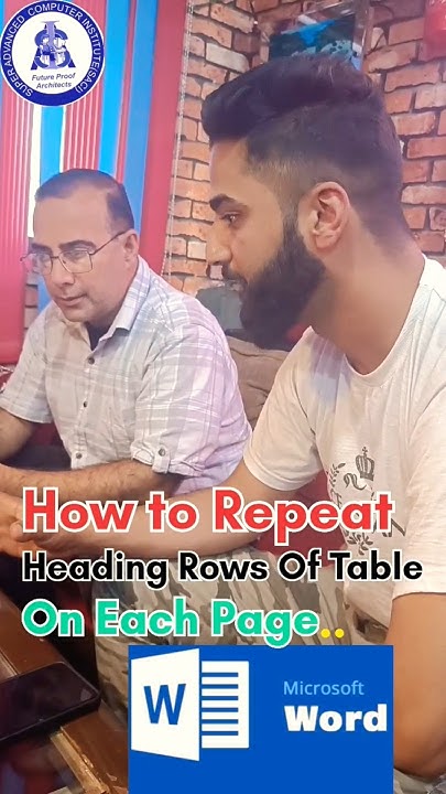 How To Repeat Heading Rows Of Table On Each Page Of A Document📄 In #MS_WORD🔥 #word #trendingnow ...