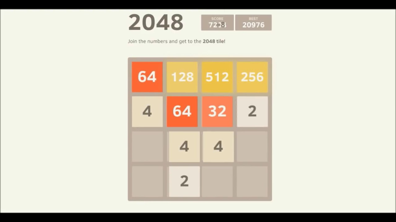 2048 Gameplay Walkthrough | Score:21140 - YouTube