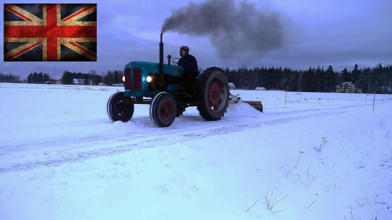 Fordson Power Major snow plowing after 20+ years - YouTube