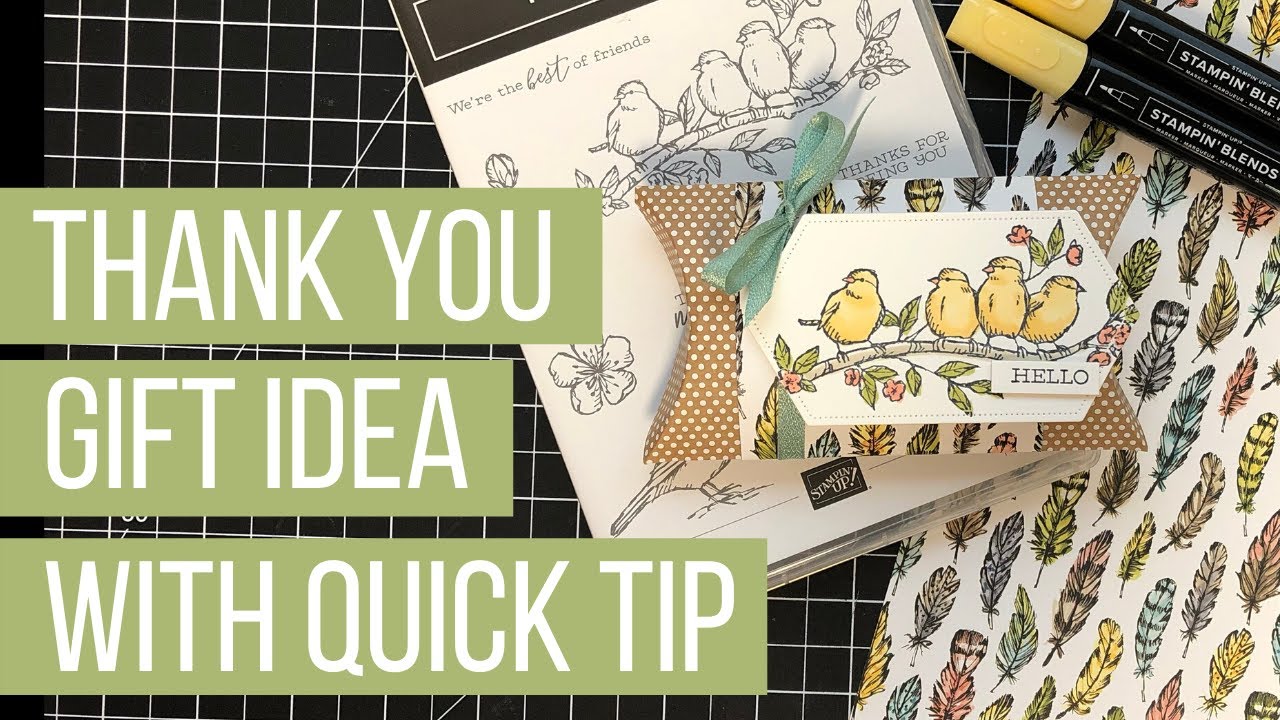 Simple Thank You Gift w Quick Tip For Small Sentiments - YouTube