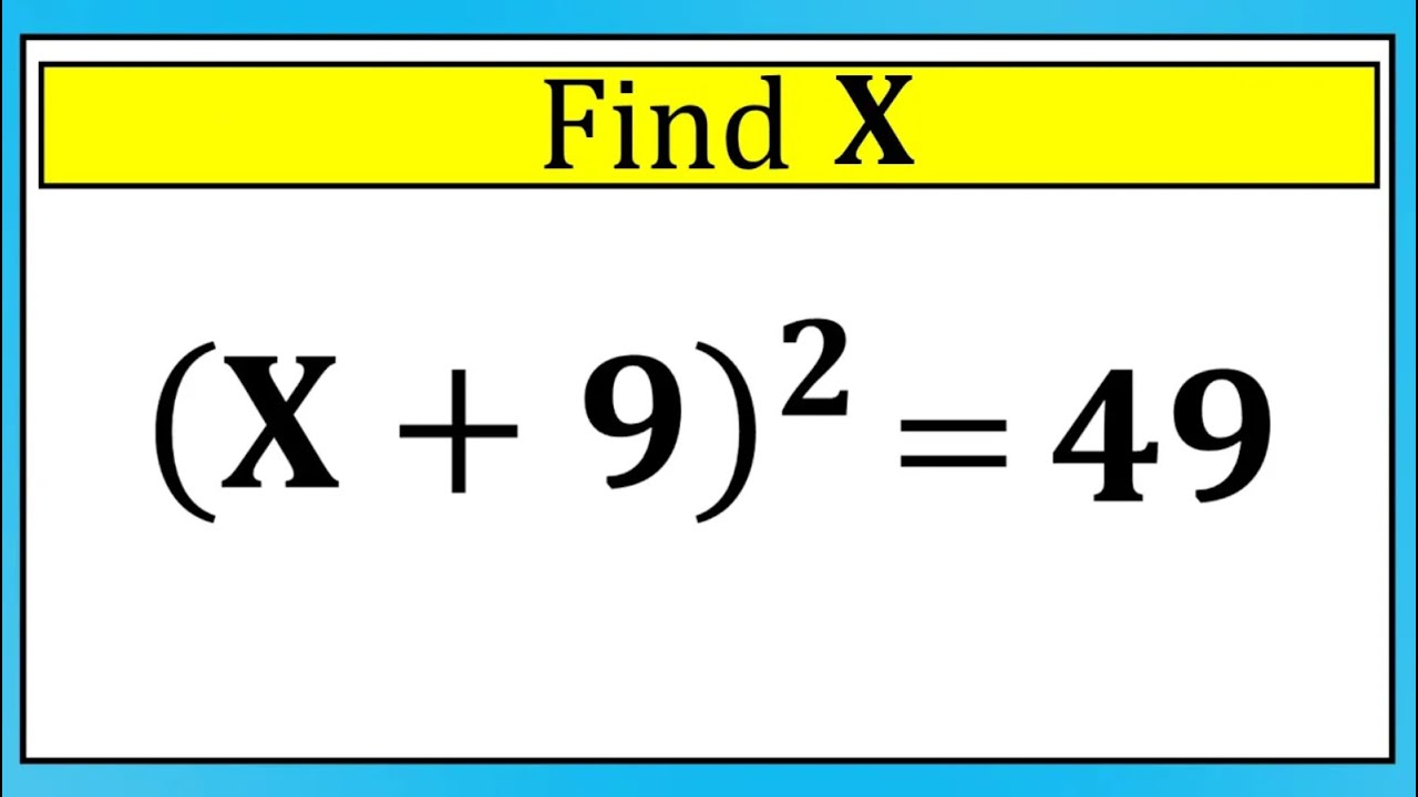 Nice Algebra Math Problem | Find the Value of X | Olympiad - YouTube