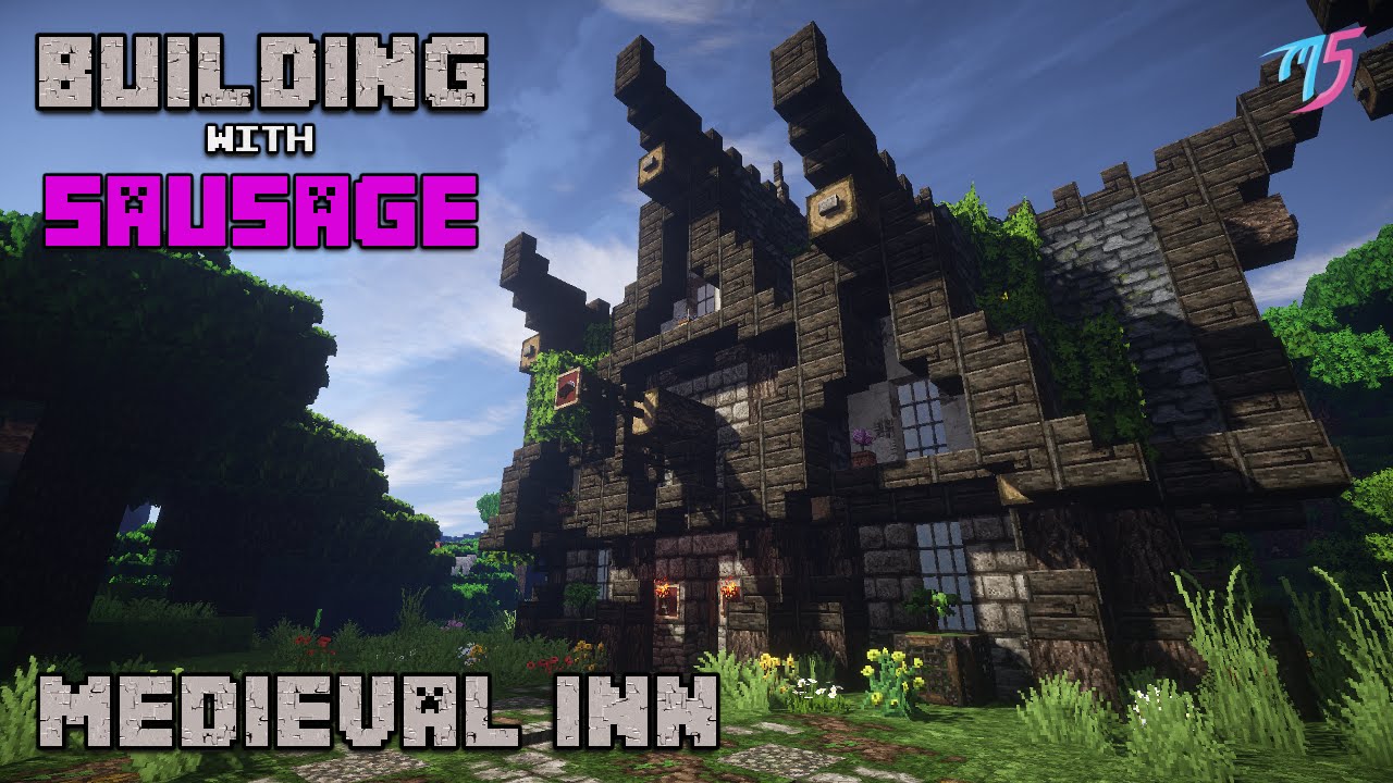 Minecraft - Building with Sausage - Medieval Inn!!! - YouTube