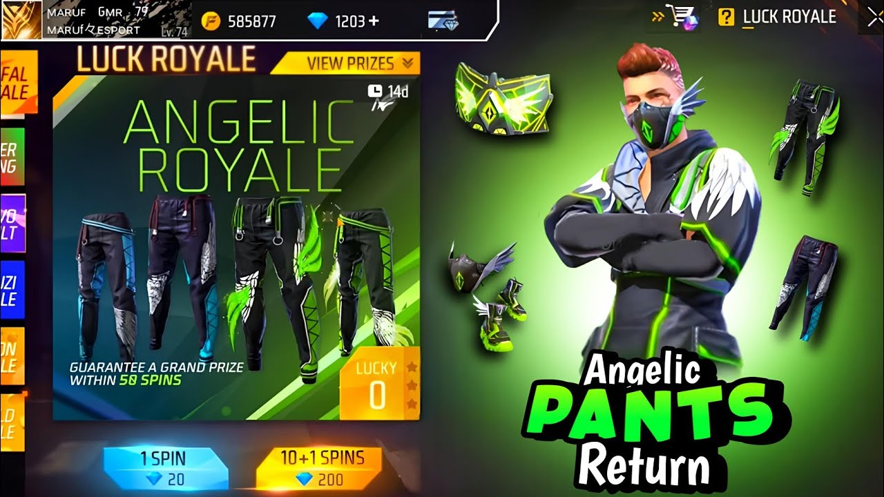 Angelic Pants Return 🤯 All Angelic Pants Return Date 🥳 Free Fire New ...