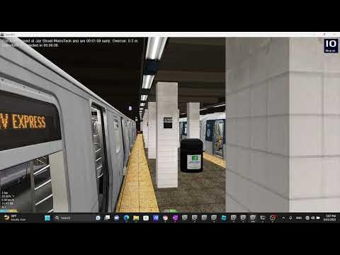 Openbve 3D 2022 R160A Alstom A Train Arriving & Departing at Jay Street Metrotech - YouTube