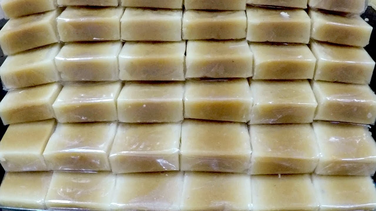 Milk Mysore Pak Making In Sweet Shop Style | Indian Sweets Making Video ...