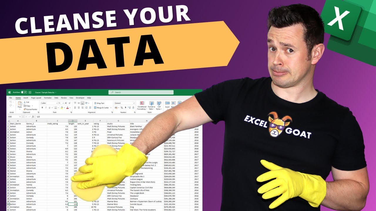 Lesson 4 - Your Excel Data is Dirty - YouTube