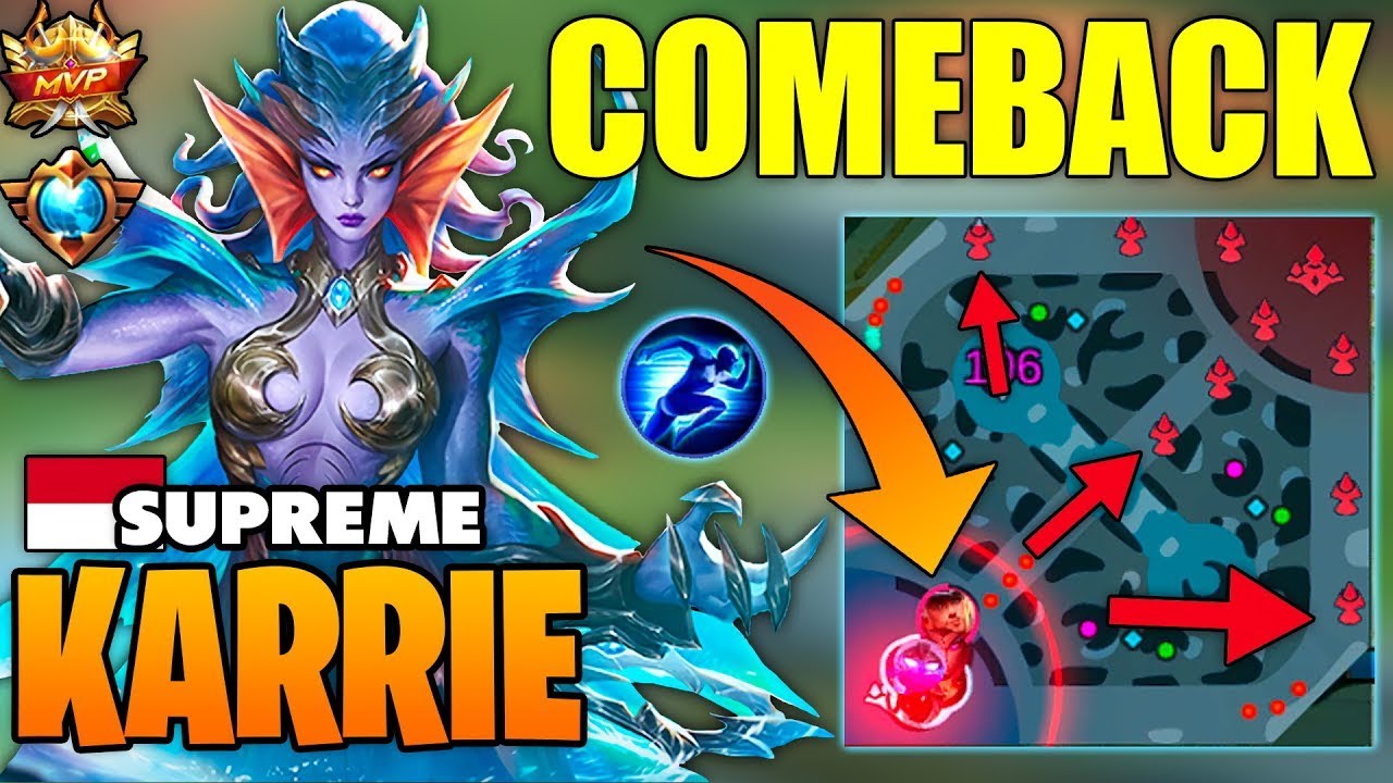 LIVE STREAMING GamePlay Karrie Combo Gatotkaca Mobile Legends - YouTube