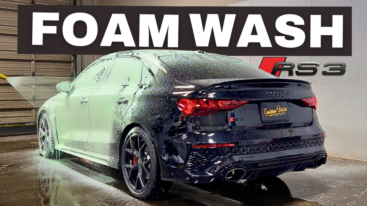 Audi RS3 Foam Wash - Exterior Auto Detailing (ASMR) - YouTube