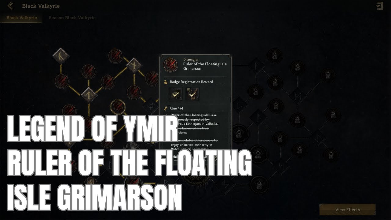 Legend of YMIR | BLACK VALKYRIE LOCATION: Ruler Of The Floating Isle ...