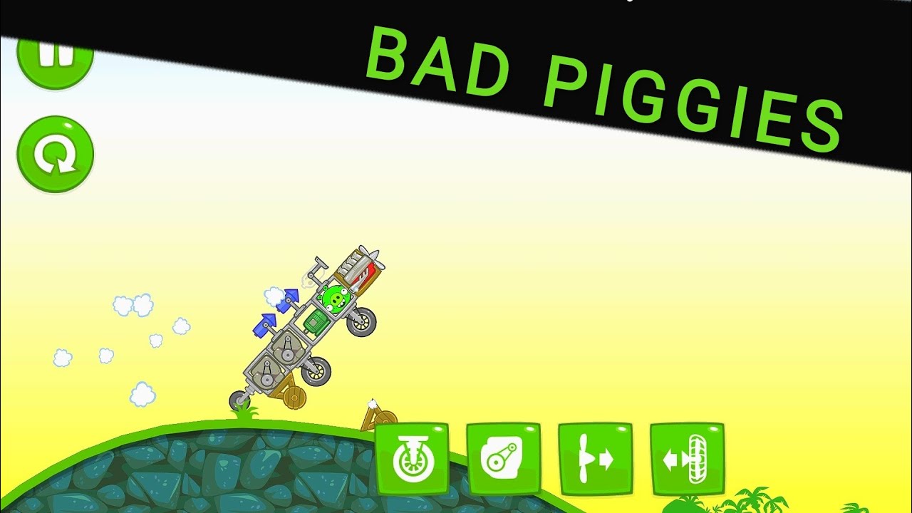 BAD PIGGIES :- car helicopter & balloons very hard task game - YouTube