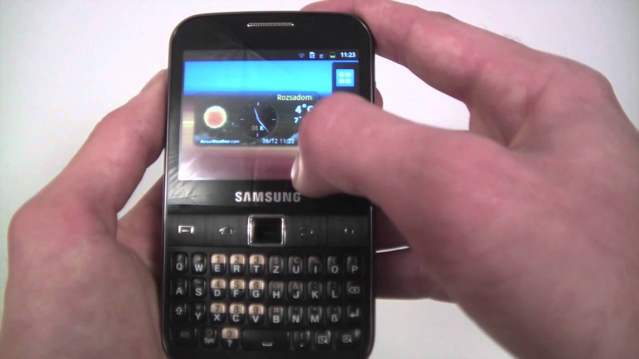 Samsung Galaxy Y Pro unboxing and menu overview - YouTube