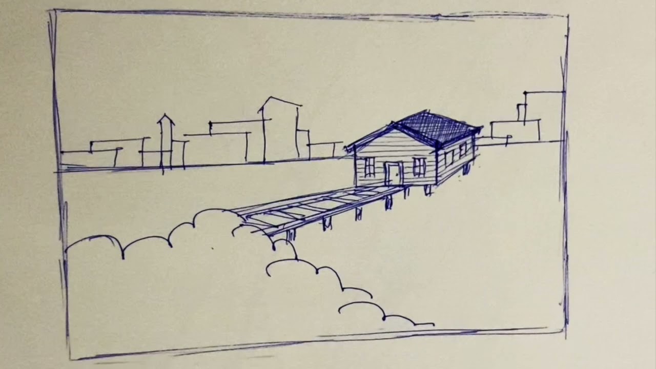 Simple Scenic Pen Shade 1 || Drawing || Shading || Scenery HD 720p ...