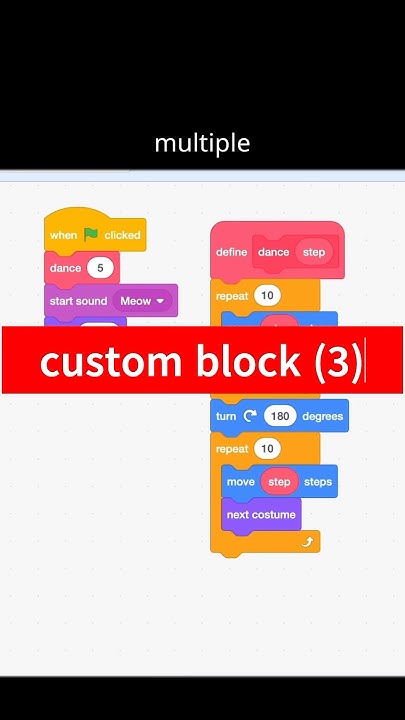 [Part 3] how to creat custom block #scratch #scratching #scratchcoding #educational # ...