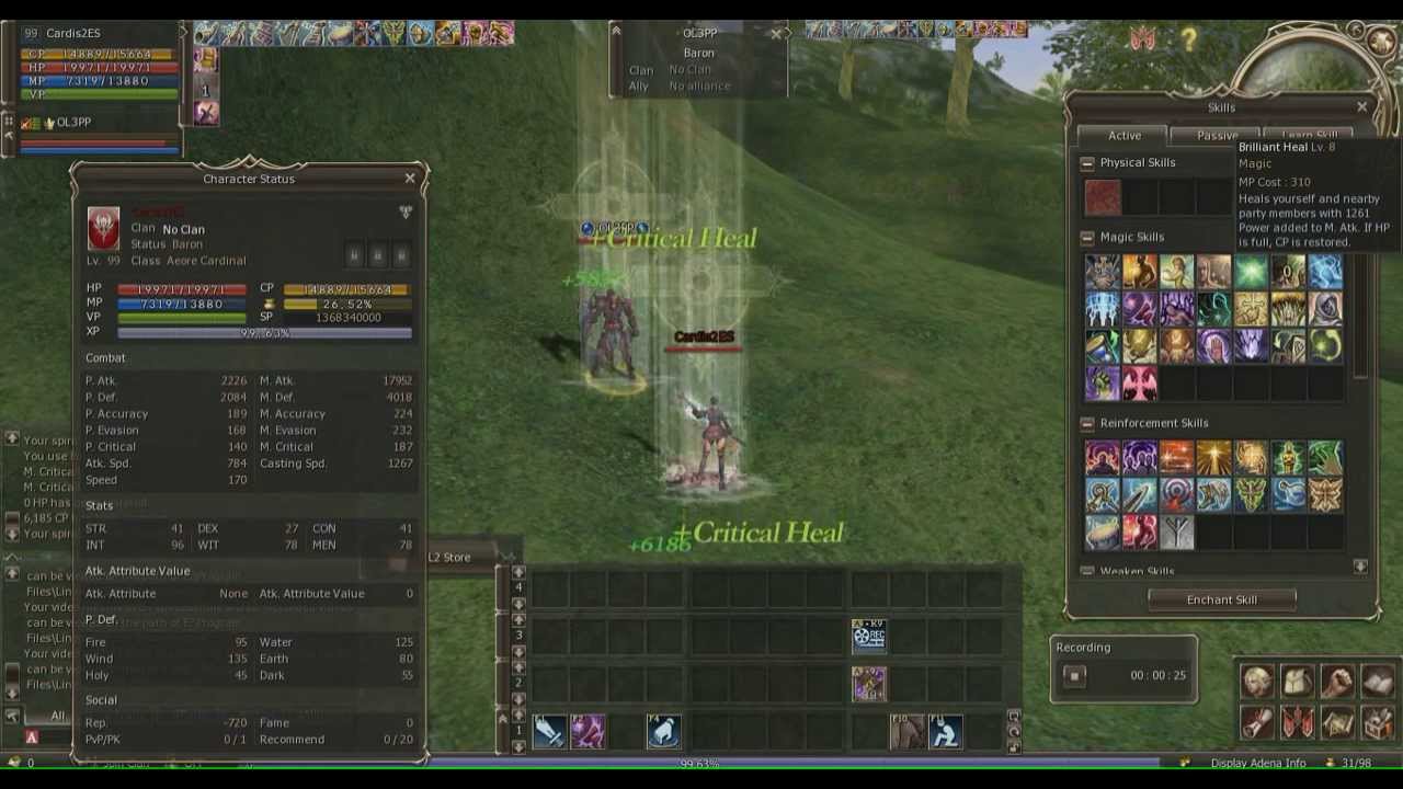 Lineage 2 EU - Lindvior PTS - Aeore Cardinal - Healing Test - YouTube