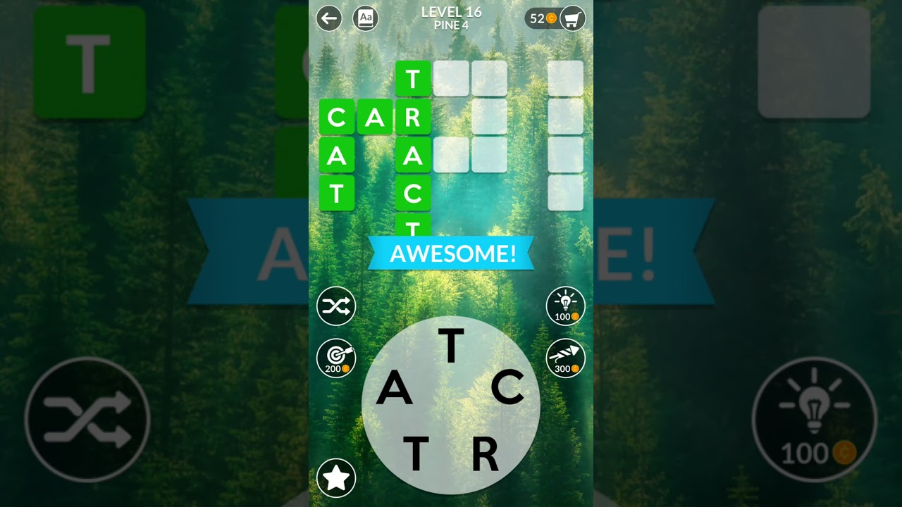 Wordscapes Level 16 — Forest — Pine 4 - YouTube