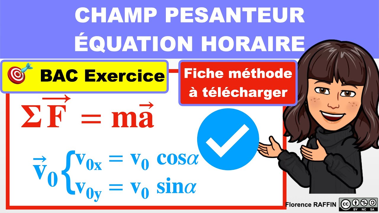 ETABLIR LES EQUATIONS HORAIRES - champ pesanteur / Exercice / Terminale ...