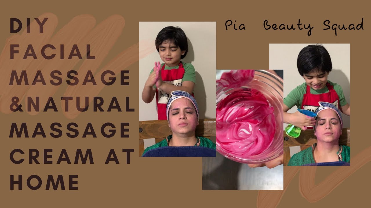 DIY Facial Massage & Natural massage cream at home. - YouTube
