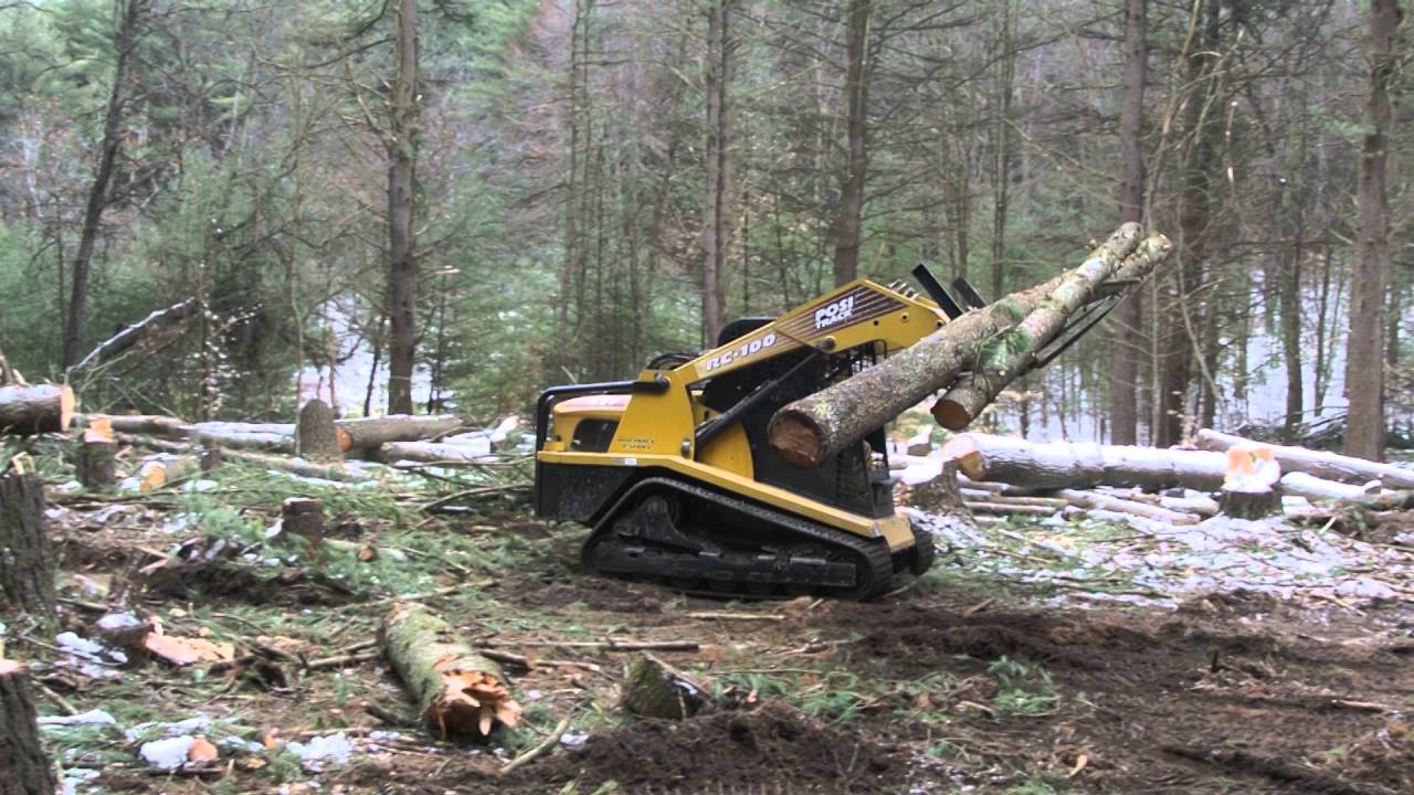 Moving Logs with a ASV RC 100 - YouTube
