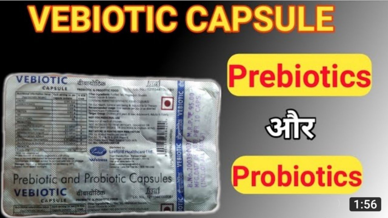 Vebiotic Capsule l #Prebiotics and #probiotics क Benefits dose side ...