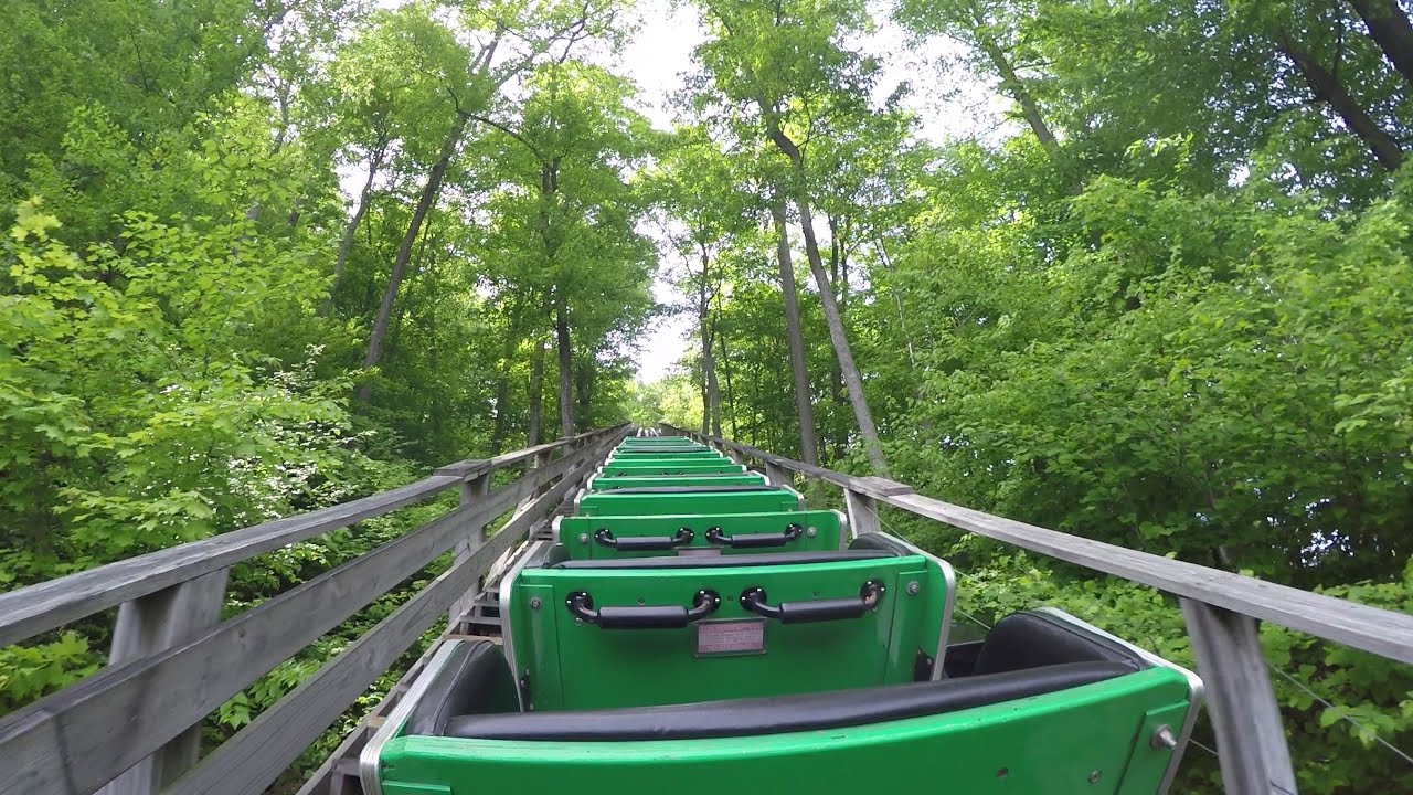 Boulder Dash Wooden Roller Coaster Back Seat POV 60FPS Lake Compounce ...