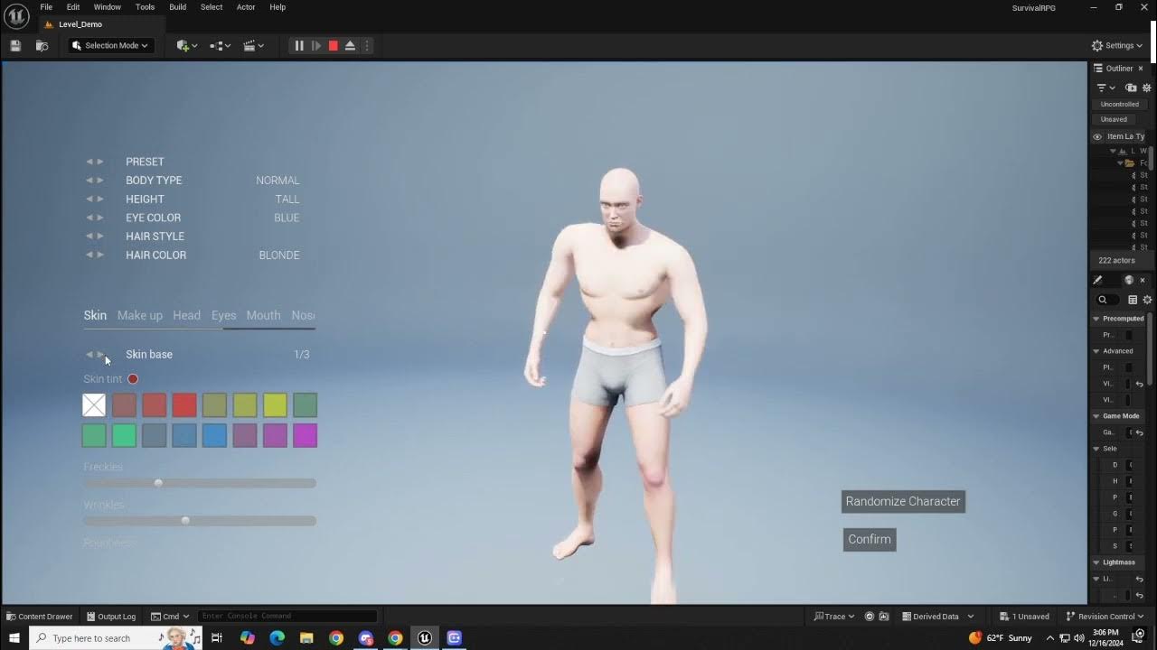 UE5 Devlog 1 Survival Game, Locomotion + Character Customization - YouTube